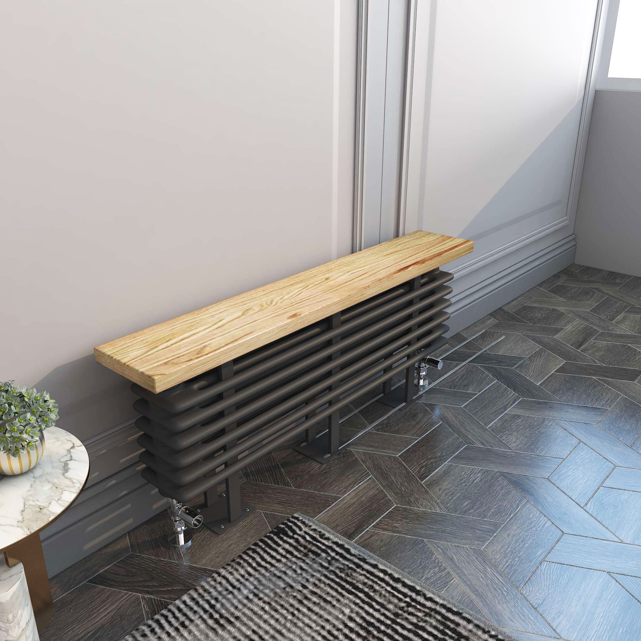 Ferro Bench Radiator – Various Sizes – Anthracite Grey - Chelsea Supplies