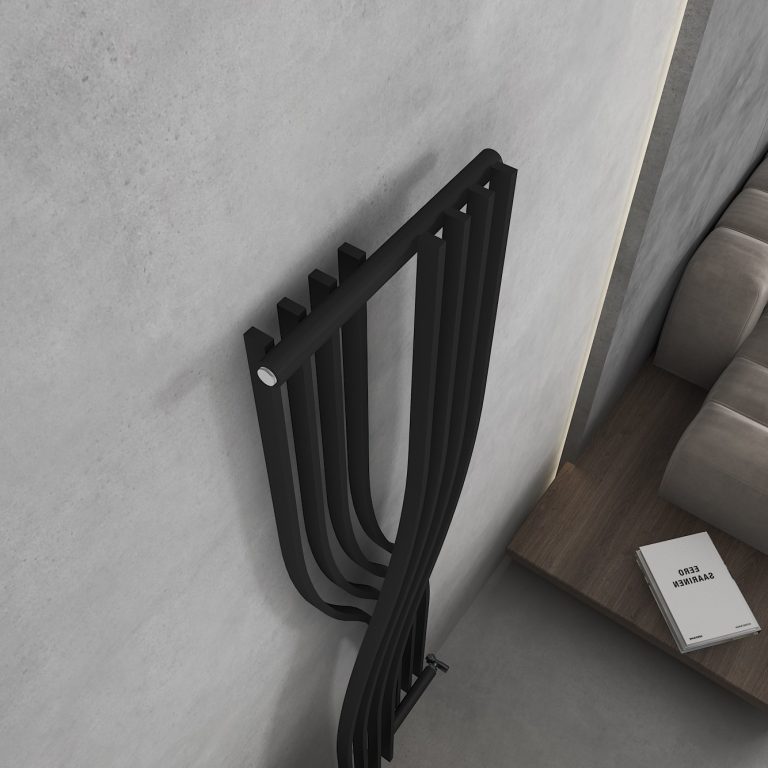 Venus Designer Radiator - Black - Chelsea Supplies