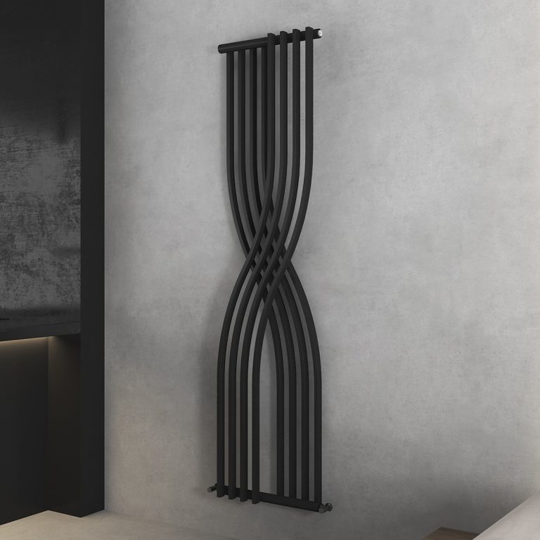 Venus Designer Radiator - Black - Chelsea Supplies