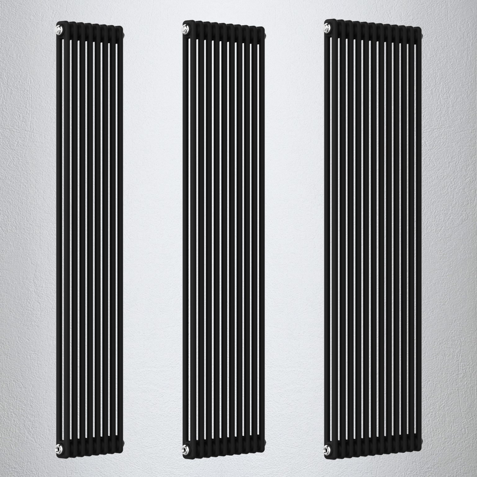Vintage Column Vertical Radiator - Various Sizes – Black - Chelsea Supplies