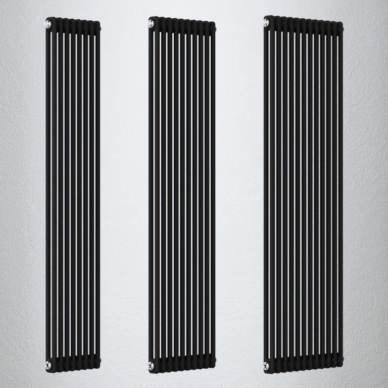 Vintage Column Vertical Radiator - Various Sizes – Black - Chelsea Supplies