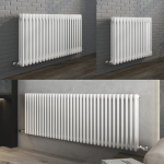 Vintage Column Horizontal Radiator - Various Sizes - White - Chelsea ...